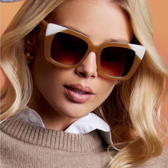 Diff Eyewear | Accessories | New Diff Caramel Two Tone Cream Sunglasses ...